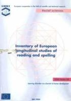 Inventory of European Longitudinal Studies of Reading and Spelling - COST