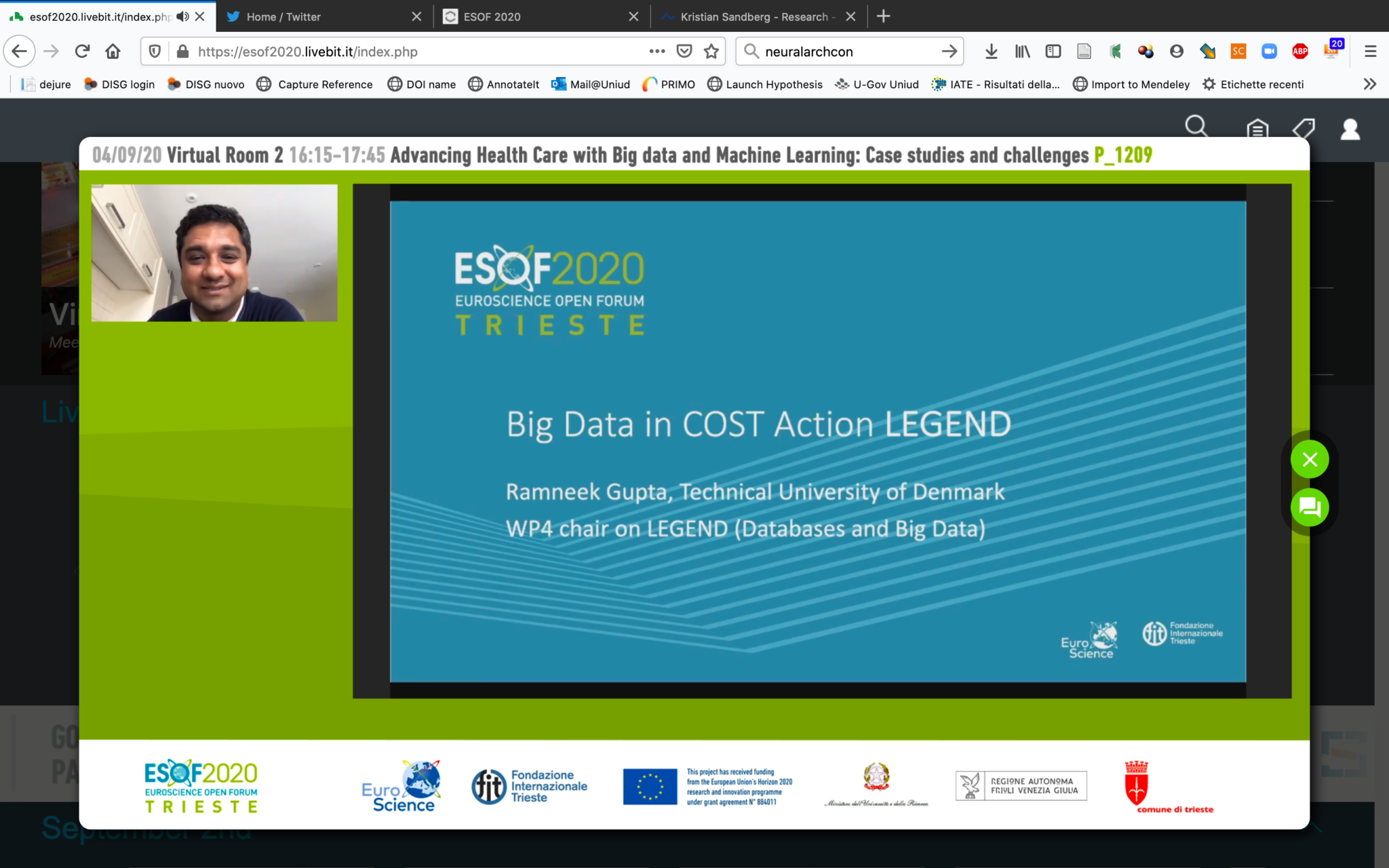 COST at ESOF 2020 - COST