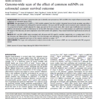 Genome-wide scan of the effect of common nsSNPs on colorectal cancer ...