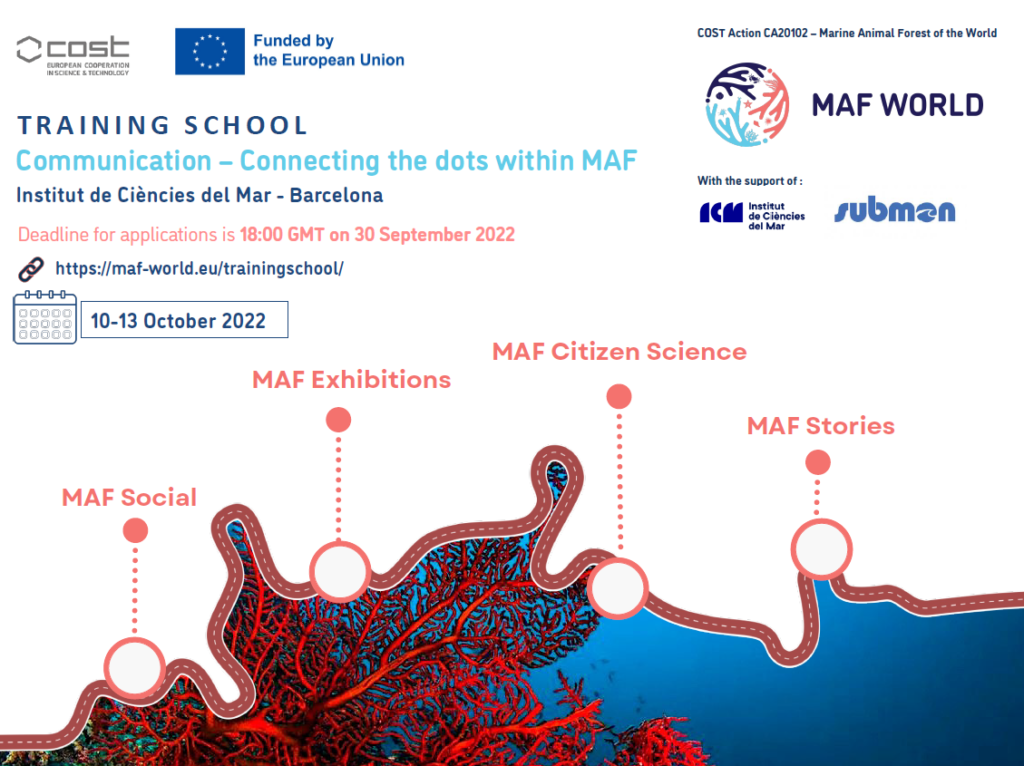 MAF World Training School in Communication – Connecting the dots within the Marine Animal Forest ...