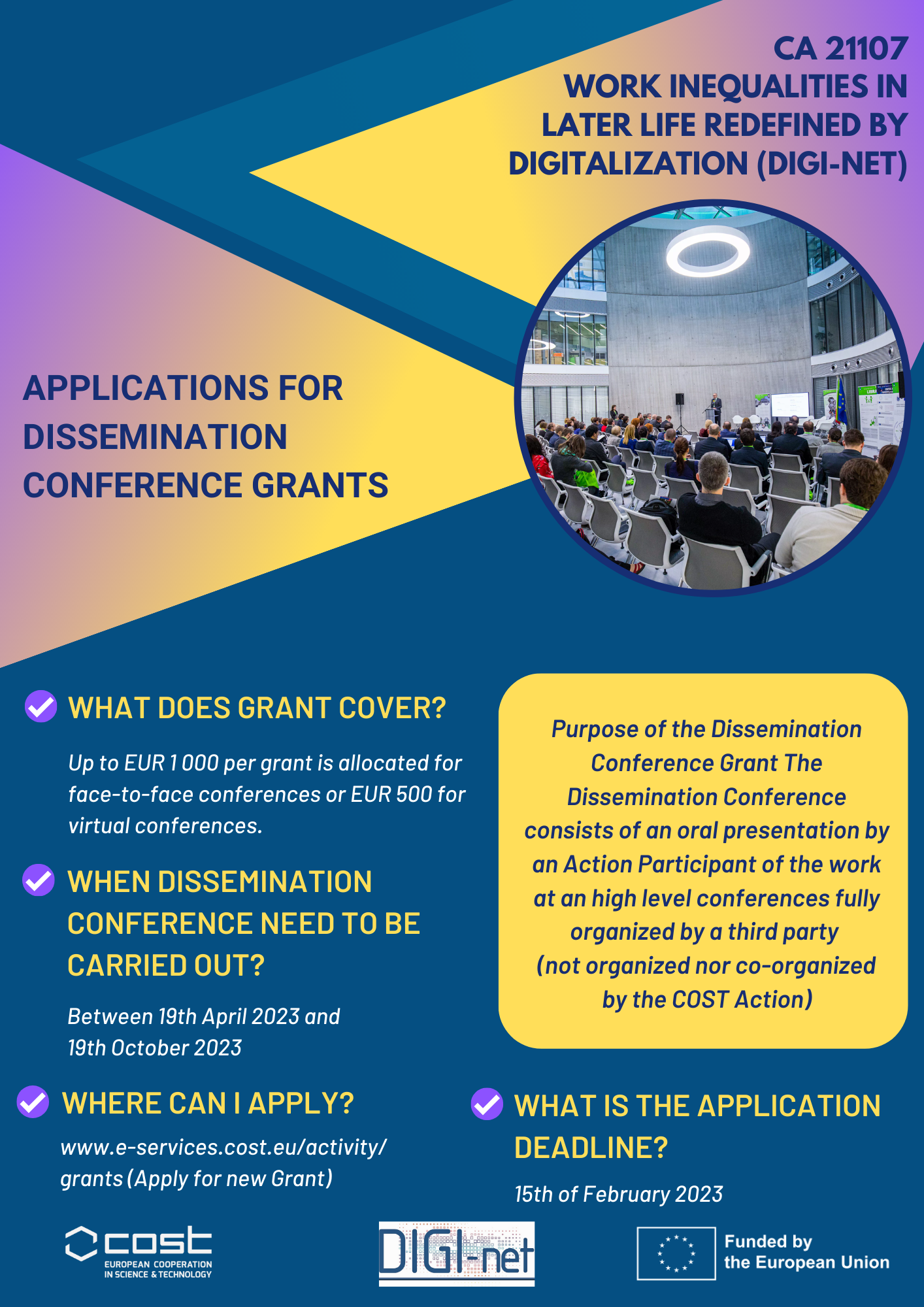 DIGI-net's winter calls - COST